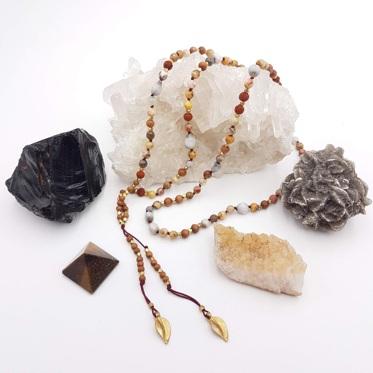 The Freyja Collection - Mala of Joy | Sage Stone Malas