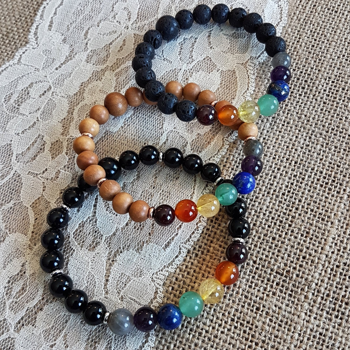 Chakra Balancing Wrist Mala | Sage Stone Malas