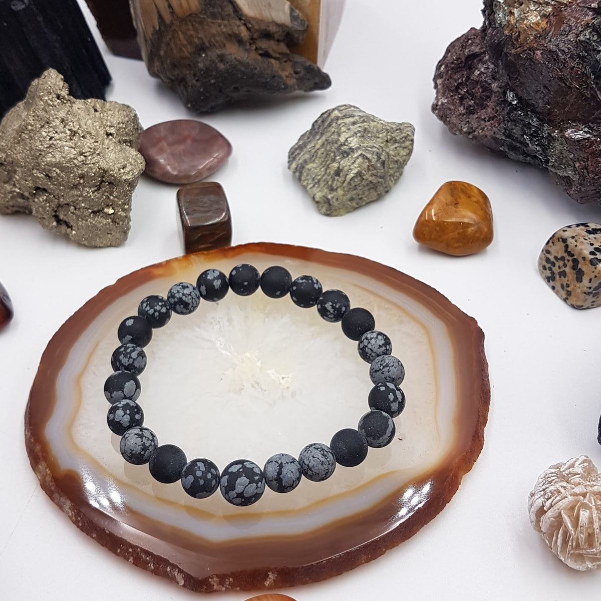 Solo and Centred Wrist Mala | Sage Stone Malas