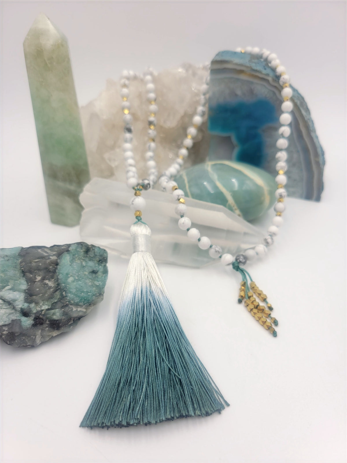 The Flora Collection Bloom Mala | Sage Stone Malas